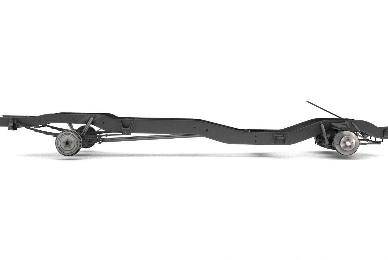 PICKUP TRUCK CHASSIS 2WD 3D model | CGTrader