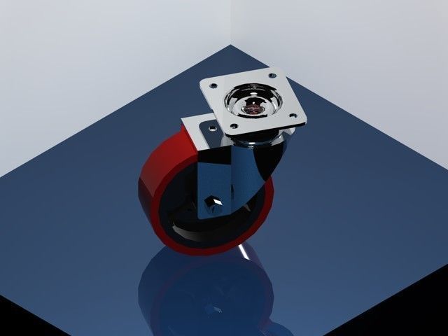 Trolley wheel free 3D model | CGTrader