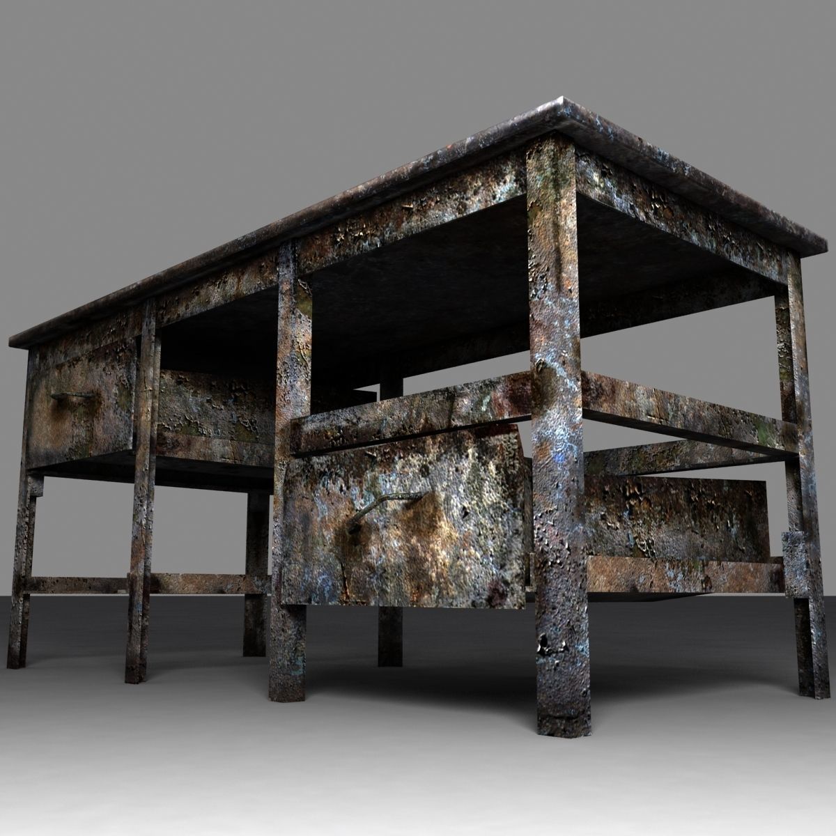 3D model Rusty workbench VR / AR / low-poly | CGTrader