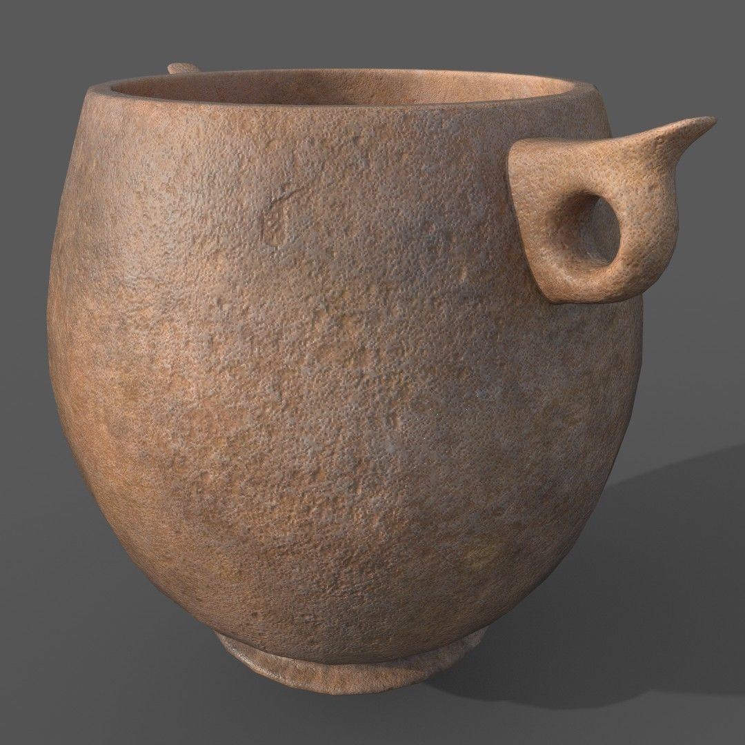 3D model Medieval Terracotta Pot with handles VR / AR / low-poly | CGTrader