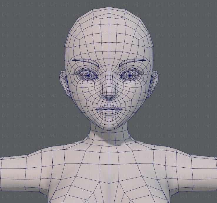 3D model Base mesh woman 07 VR / AR / low-poly | CGTrader