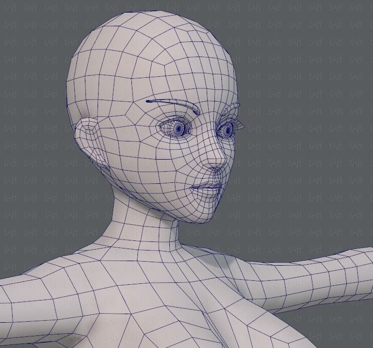 3D model Base mesh woman 07 VR / AR / low-poly | CGTrader