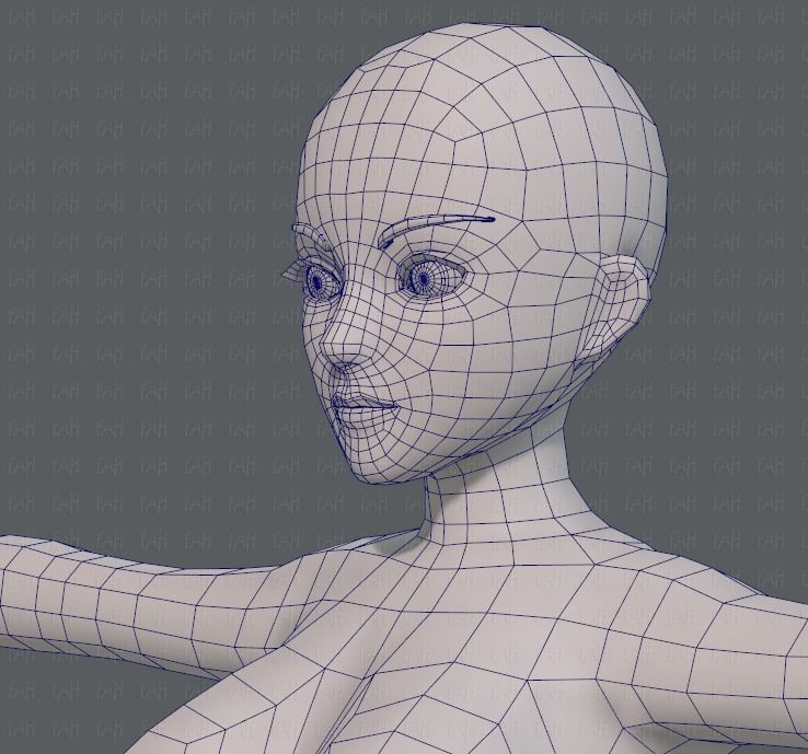 3D model Base mesh woman 07 VR / AR / low-poly | CGTrader