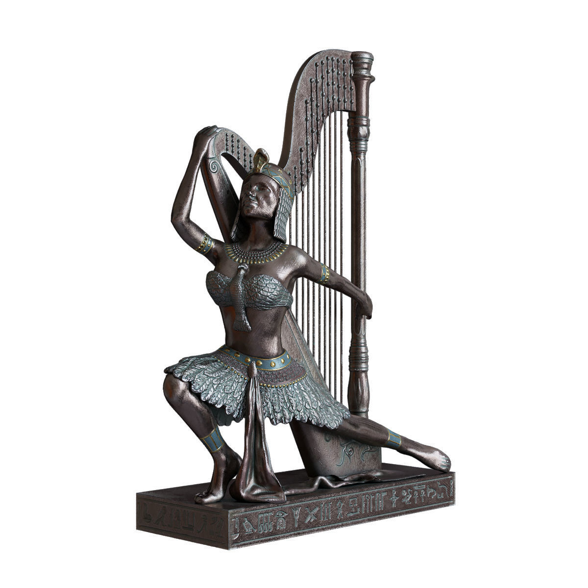 3D model Egyptian with harp VR / AR / low-poly | CGTrader
