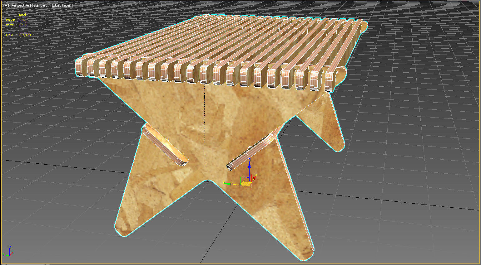 Stool DECA for CNC router cut 3D model 3D printable | CGTrader