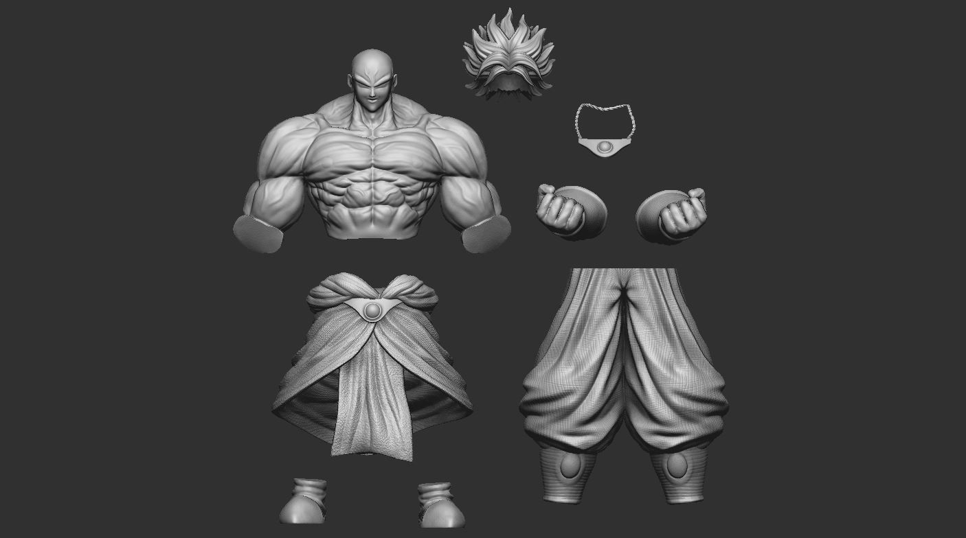 Broly - Dragonball FighterZ - High quality Figure 3D model 3D printable ...