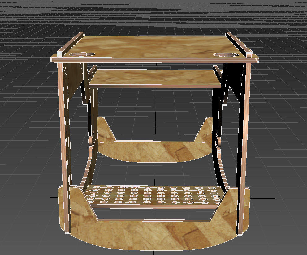 Table Gati for CNC router cut 3D model 3D printable | CGTrader