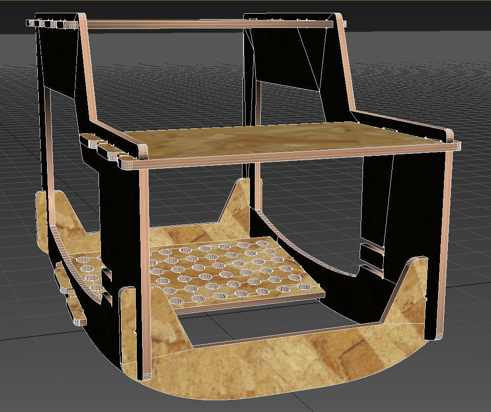 Table Gati for CNC router cut 3D model 3D printable | CGTrader