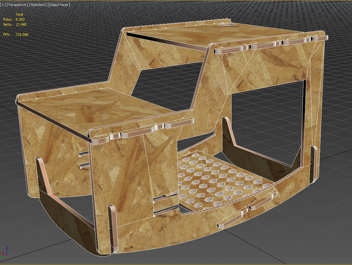 Table Gati for CNC router cut 3D model 3D printable | CGTrader