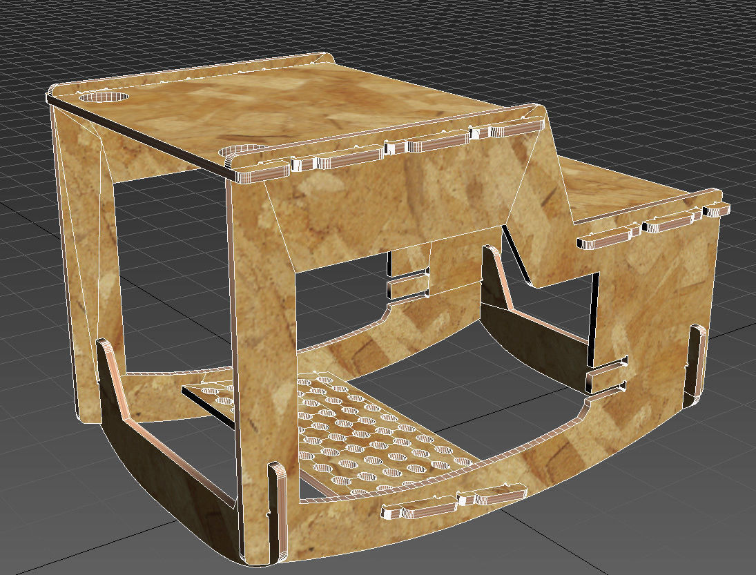 Table Gati for CNC router cut 3D model 3D printable | CGTrader
