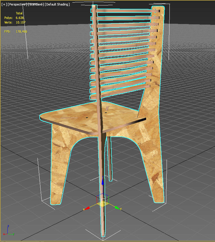 Chair MC for CNC router cut 3D model 3D printable | CGTrader