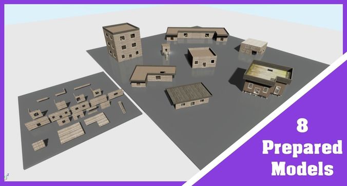 3D model House Pack VR / AR / low-poly | CGTrader