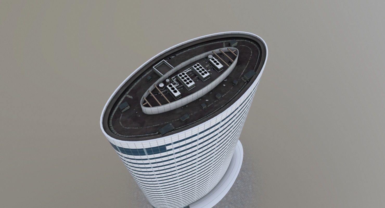 3D model Amsterdam Oval Tower VR / AR / low-poly | CGTrader