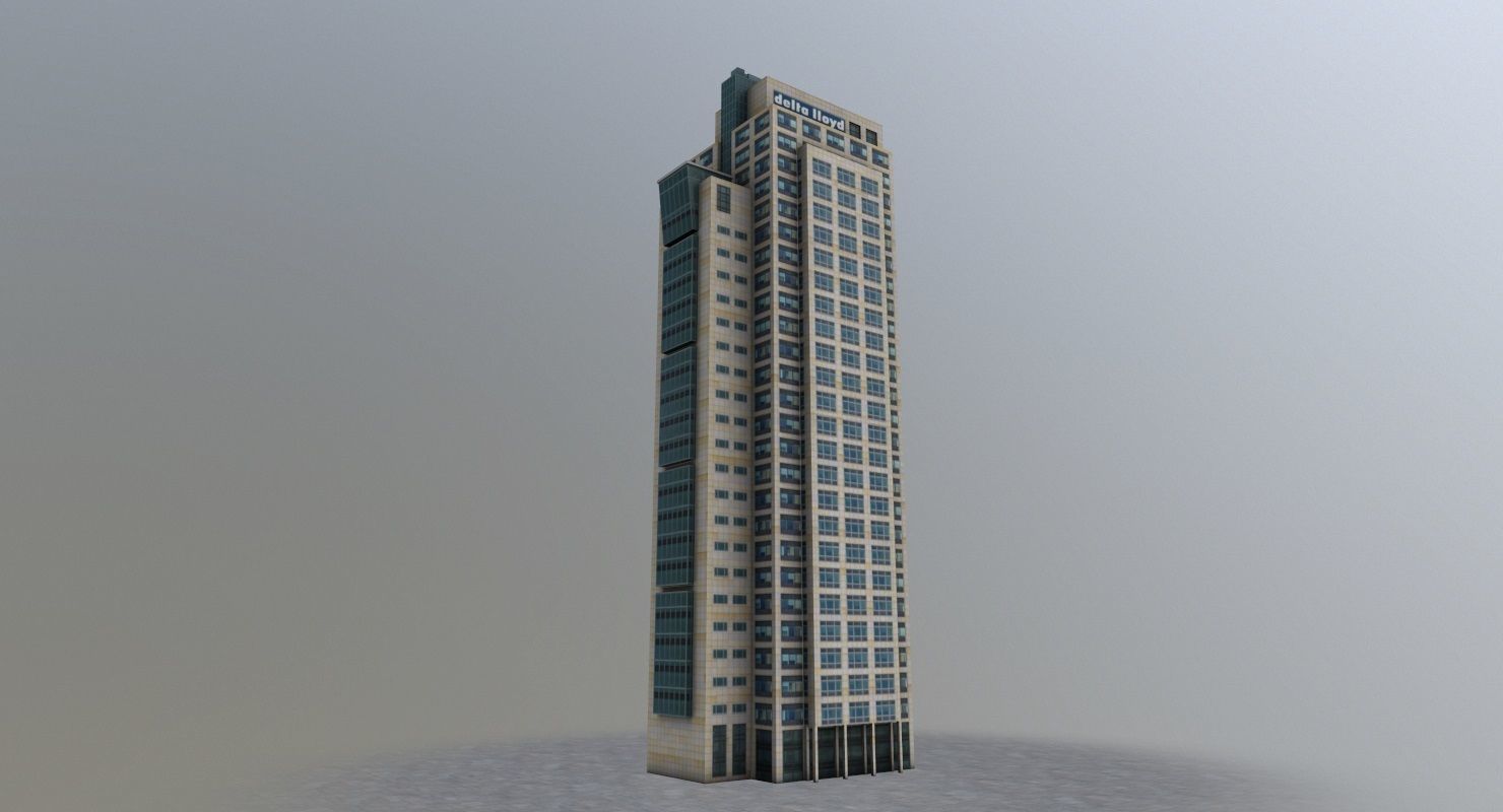 3D model Amsterdam Mondriaan Tower VR / AR / low-poly | CGTrader