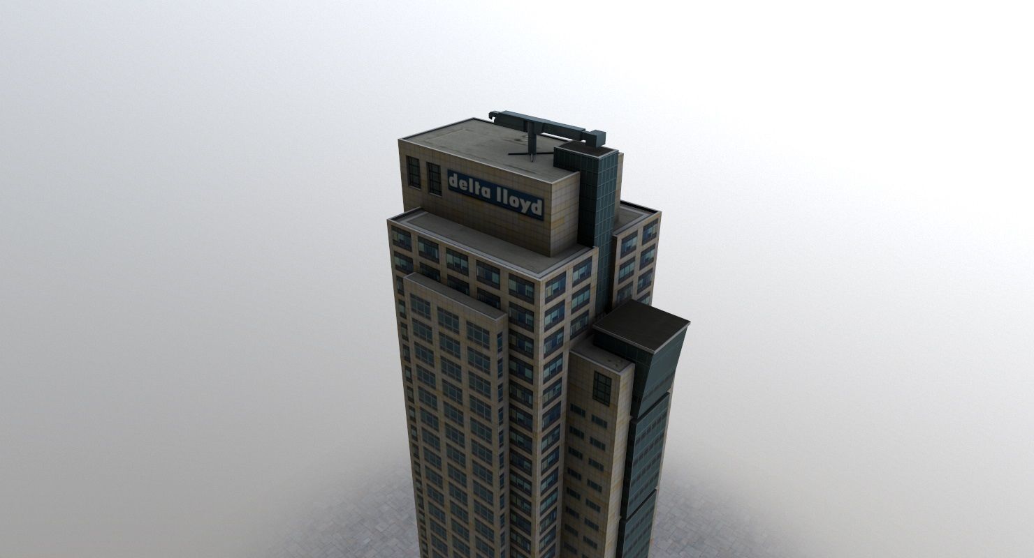 3D model Amsterdam Mondriaan Tower VR / AR / low-poly | CGTrader
