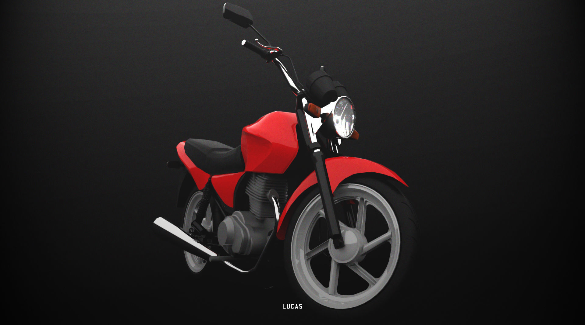 motorcycle 150cc 3D model | CGTrader
