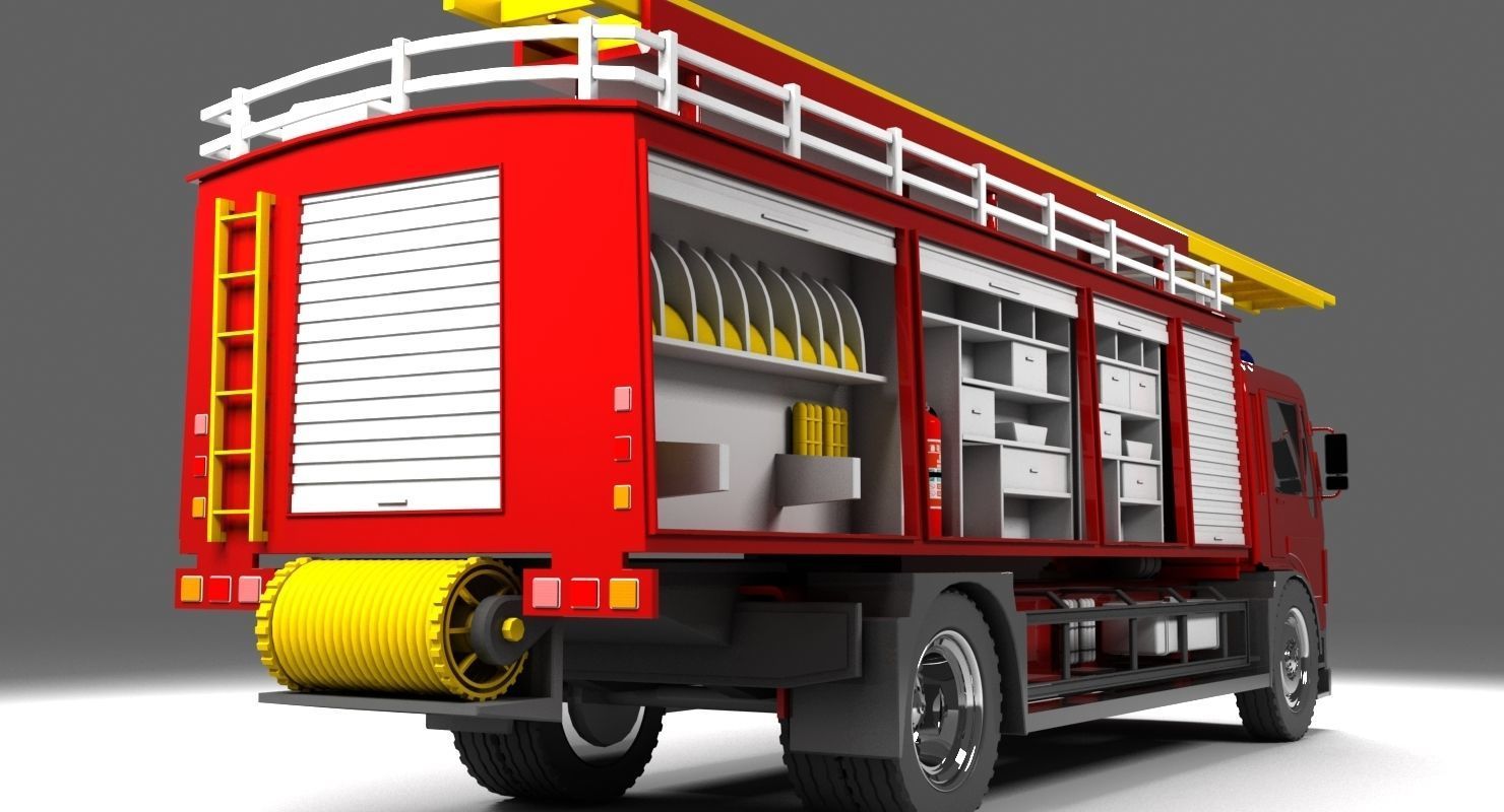 HGV Fire Truck 3D model | CGTrader