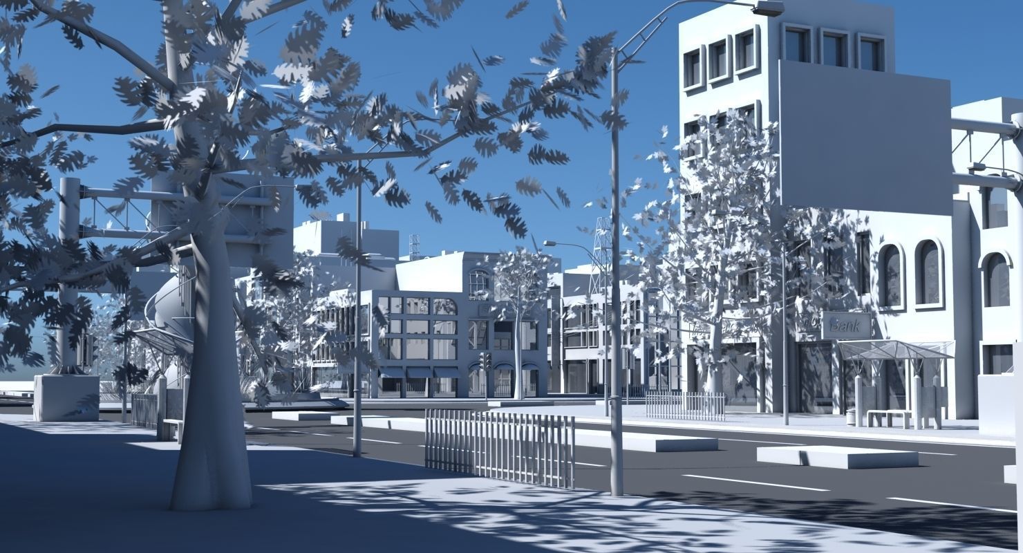 3D City Street 3D model | CGTrader