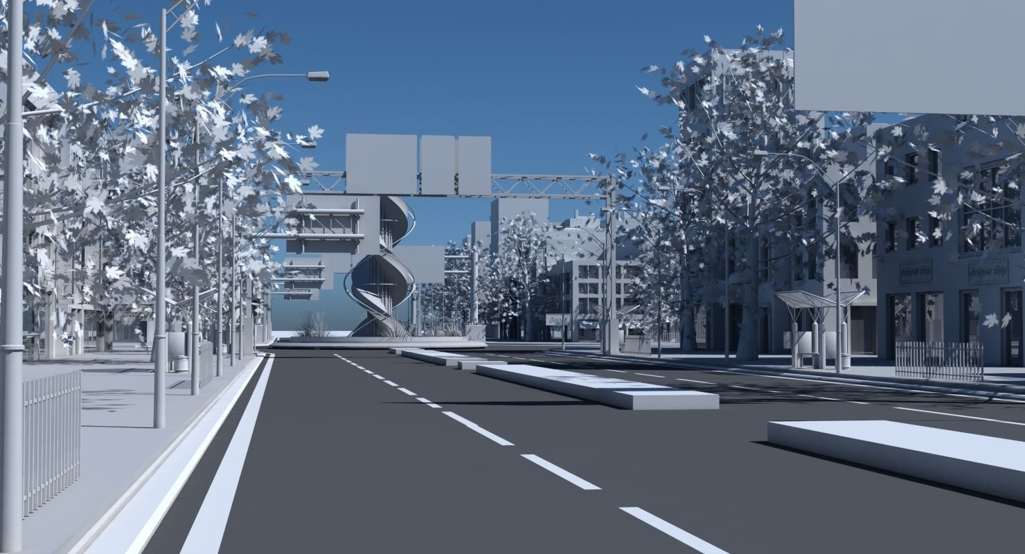3D City Street 3D model | CGTrader