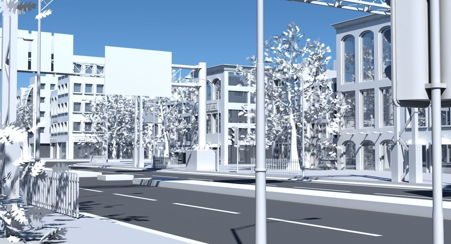 3D City Street 3D model | CGTrader