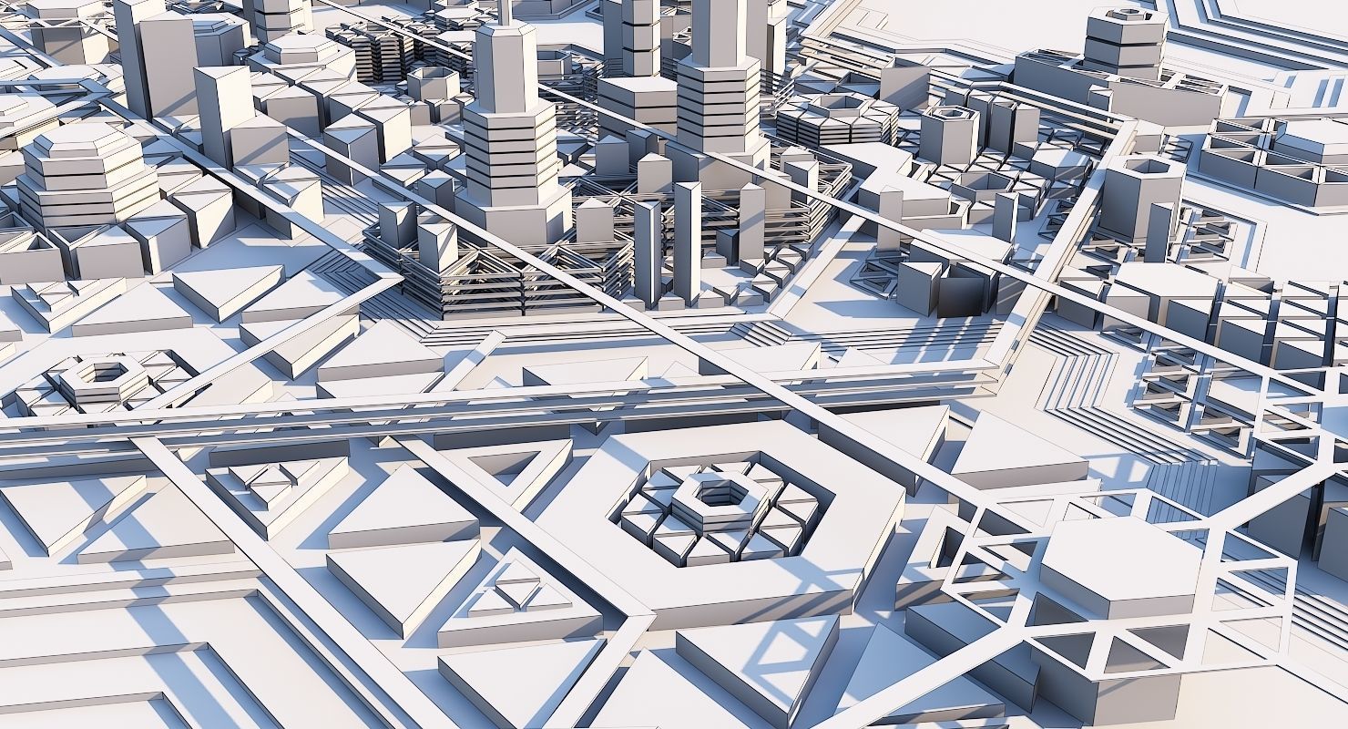 Geometric City 3D model | CGTrader