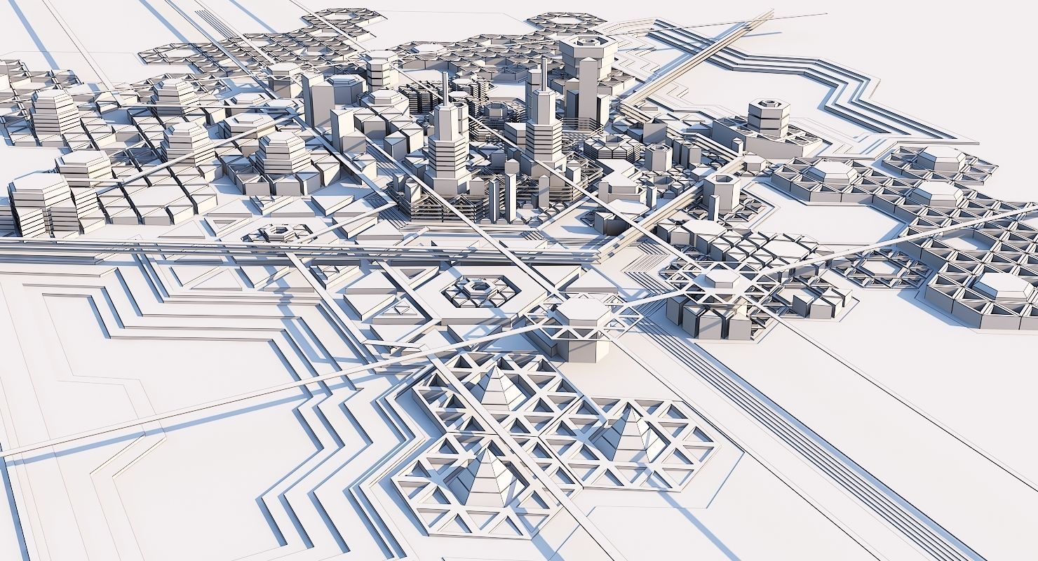 Geometric City 3D model | CGTrader