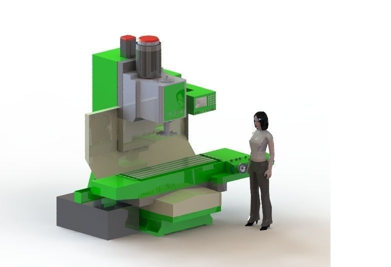 CNC Milling Machine free 3D model | CGTrader
