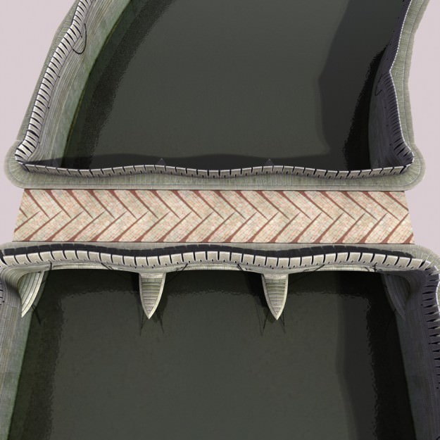 Bireme Bridge neoclassical structure 3D model | CGTrader