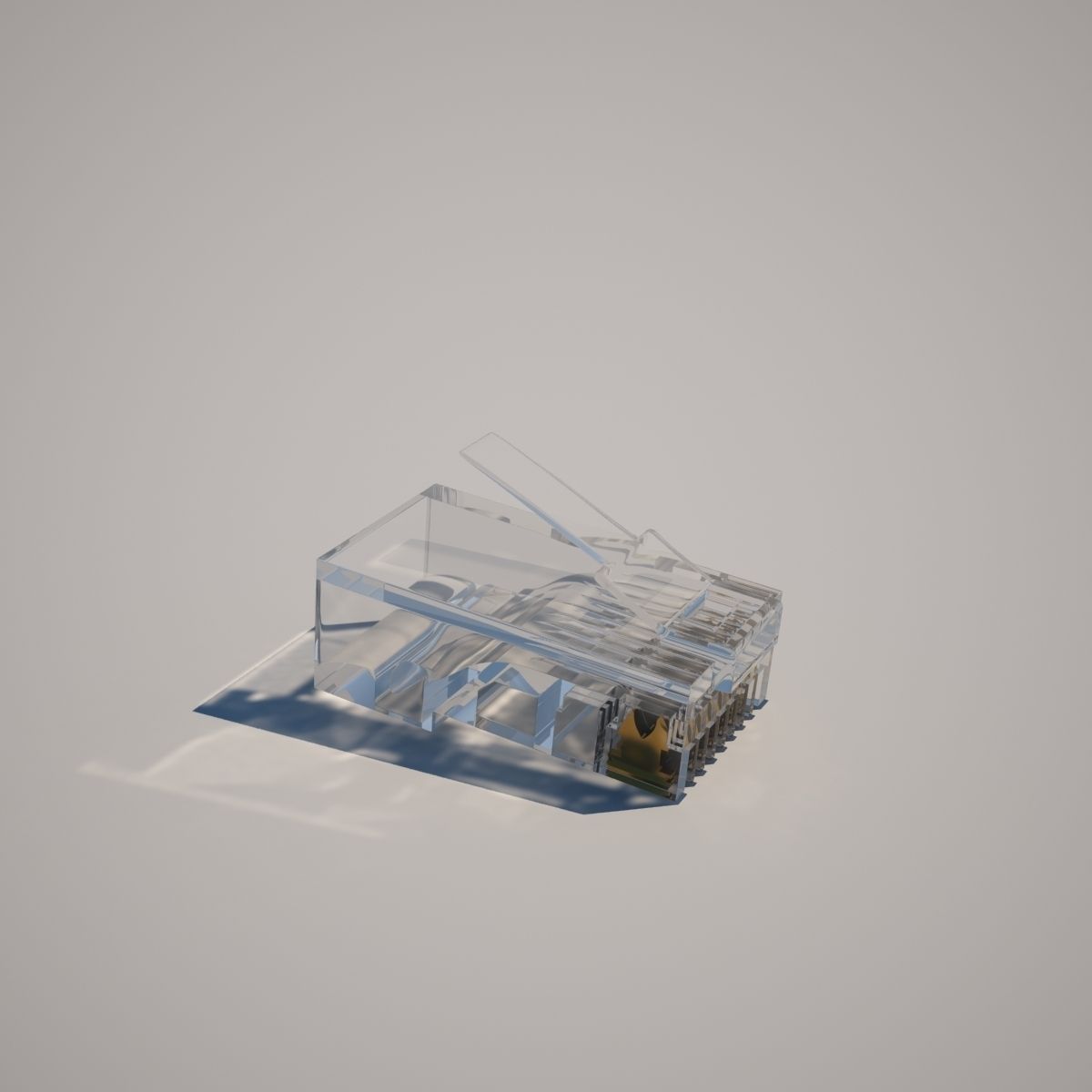 8P8C RJ-45 Ethernet connector 3D model | CGTrader