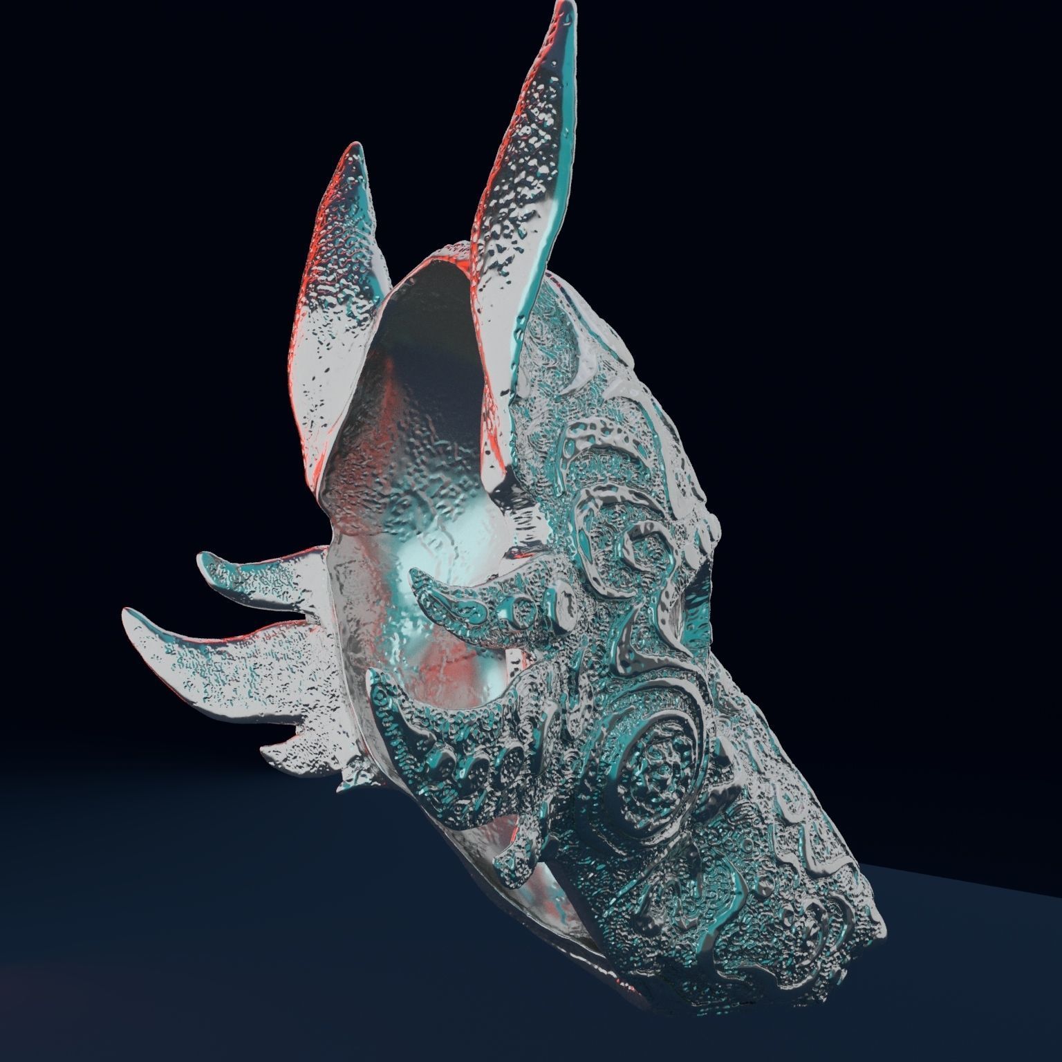 Wolf Mask 3D Model stl Files Cosplay Masquerade Halloween 3D model 3D ...