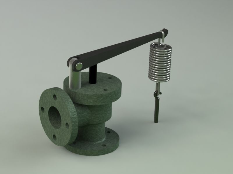 Spring Loaded Relief Valve free 3D model | CGTrader