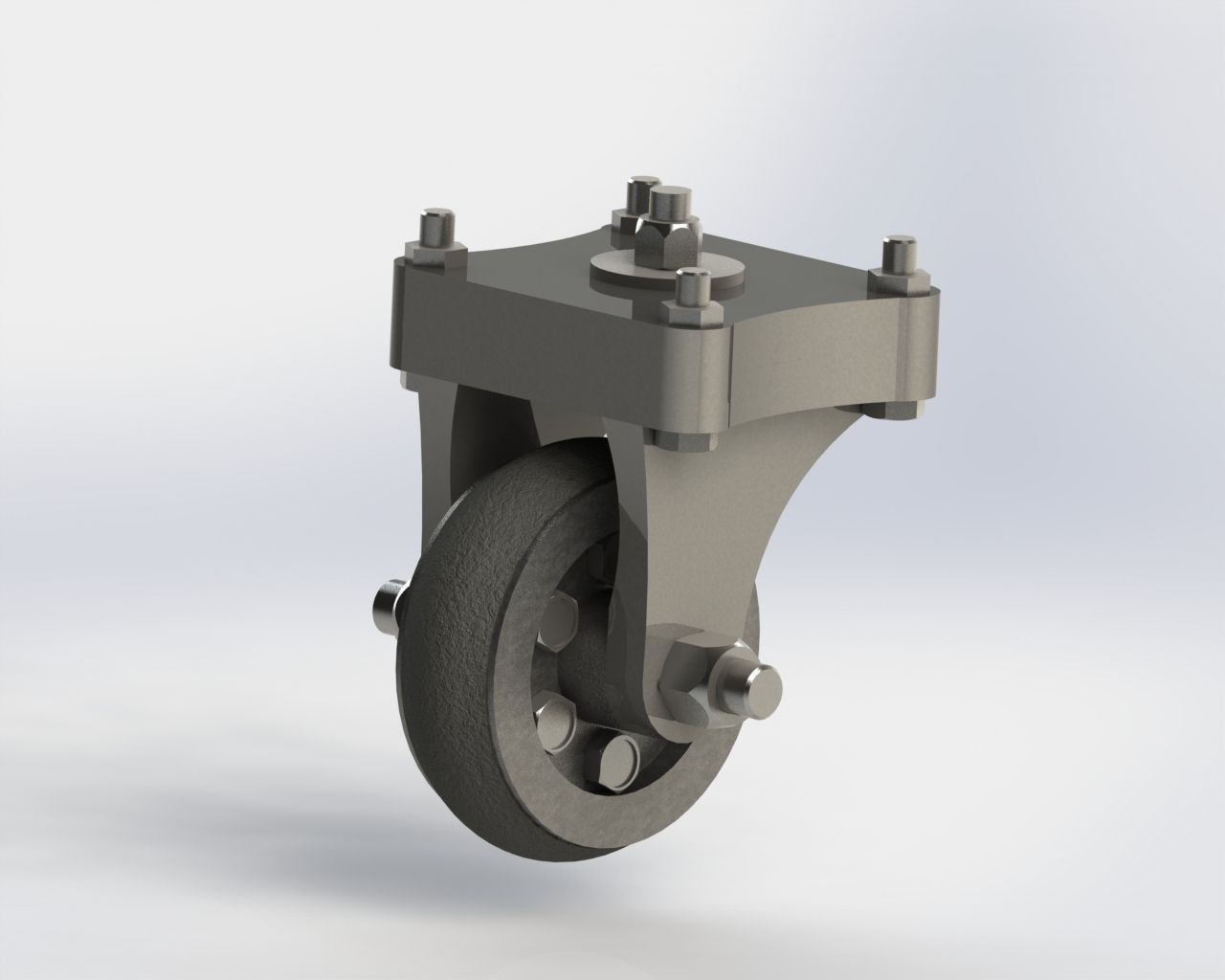 Castor wheel free 3D model | CGTrader