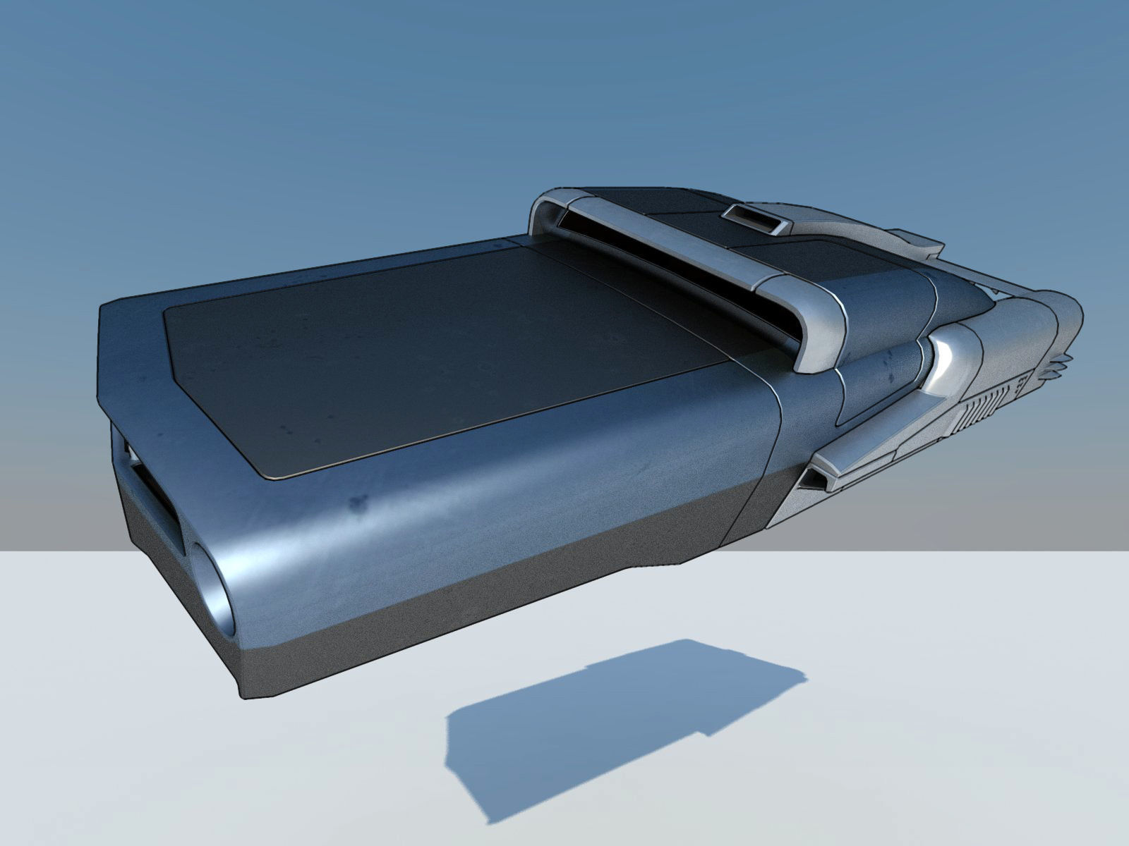 Rigged retrofuturistic flying car 3D model animated rigged | CGTrader