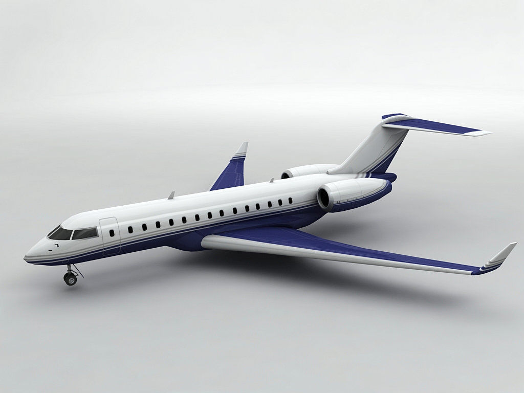 3D model Bombardier Global Express 6000 Aircraft VR / AR / low-poly ...