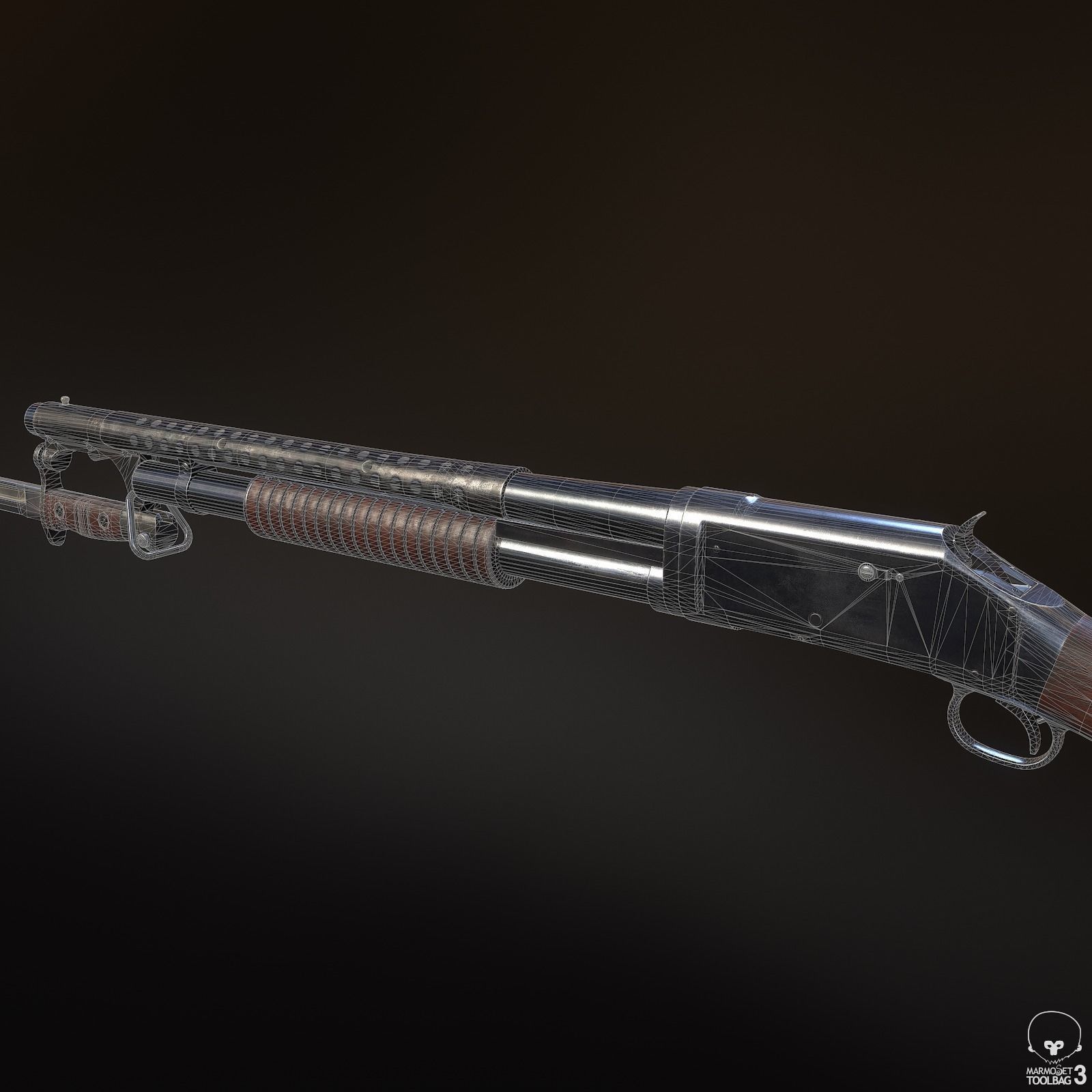 3D model M1897 Trench Gun VR / AR / low-poly | CGTrader