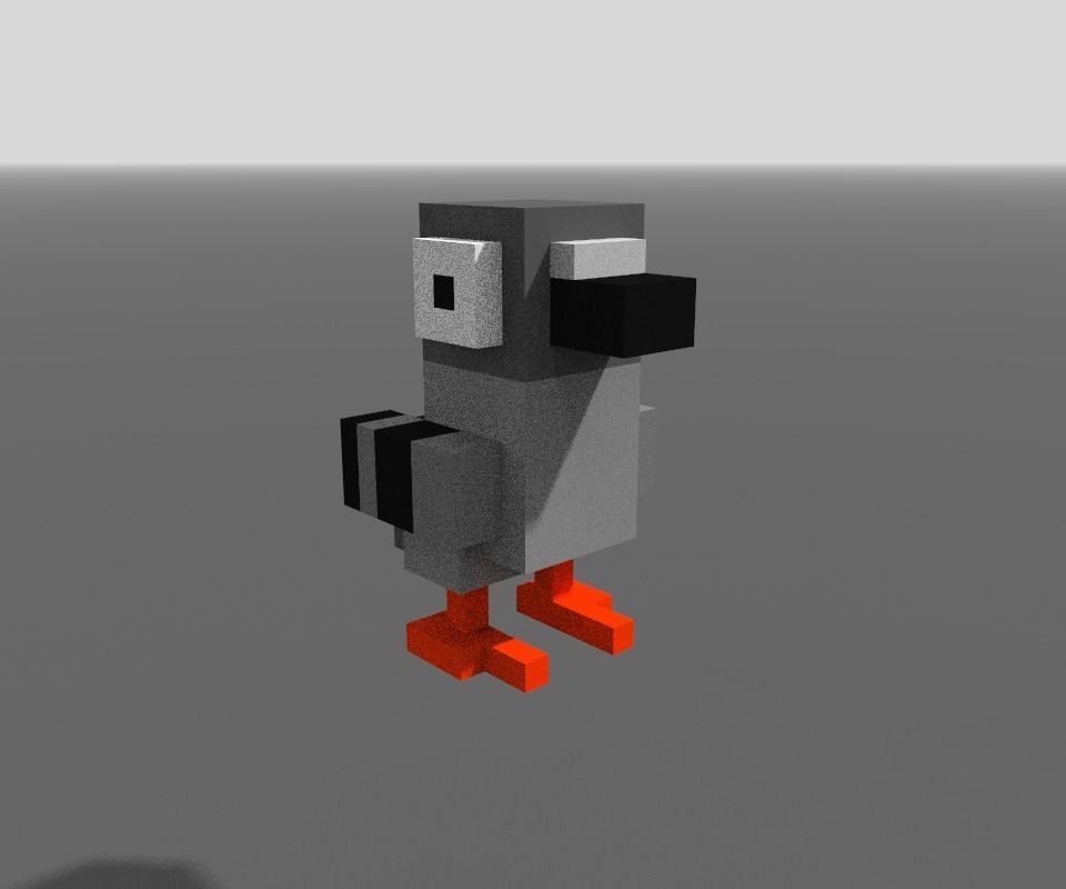 3D model Voxel Poopy Pigeon VR / AR / low-poly | CGTrader