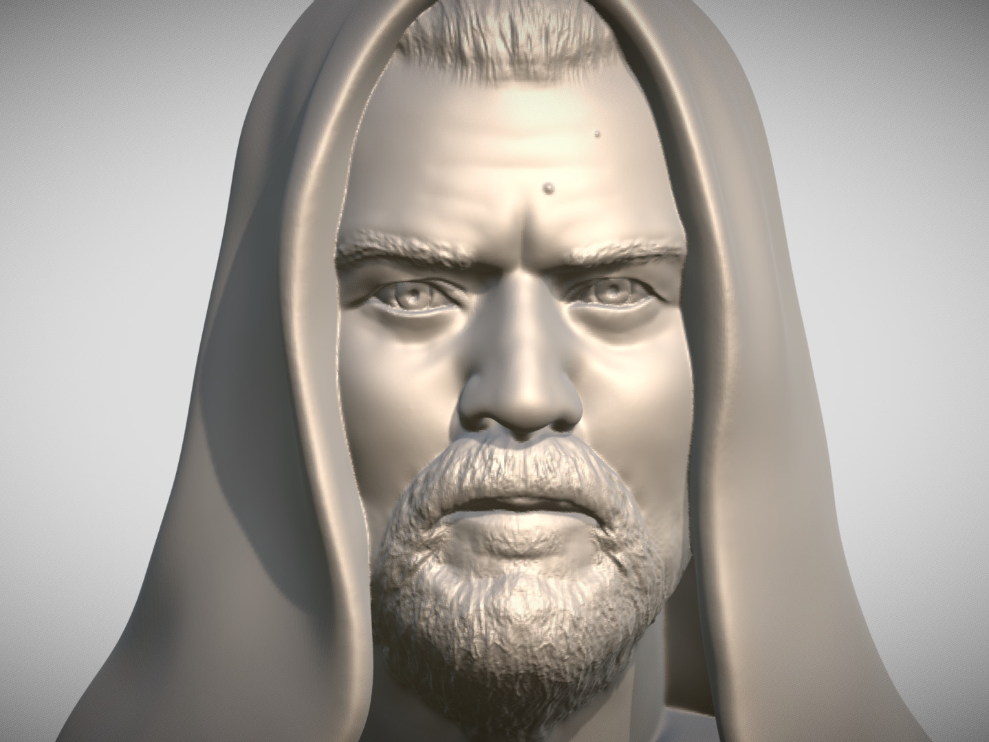 Obi Wan Kenobi Star Wars bust 3D printing ready stl obj formats 3D ...