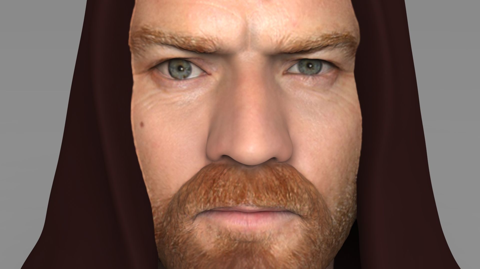 Obi Wan Kenobi Star Wars bust ready for full color 3D printing 3D model ...