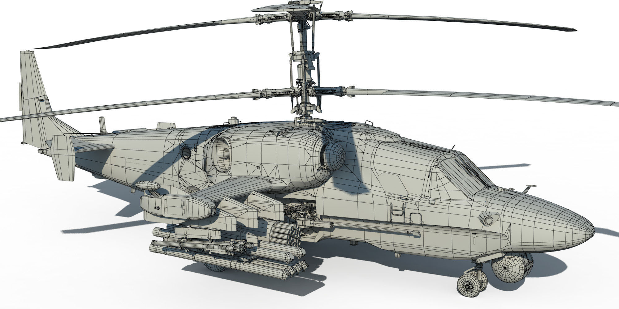 3D model Russian attack helicopter Kamov Ka-52 Hokum B Alligator 3D ...