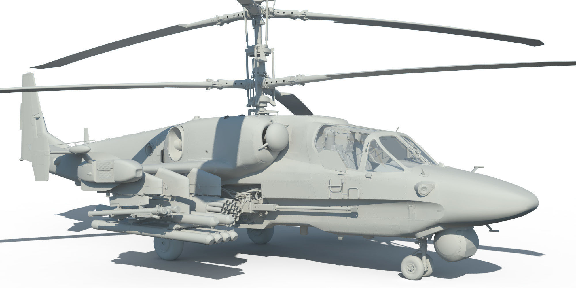3D model Russian attack helicopter Kamov Ka-52 Hokum B Alligator 3D ...