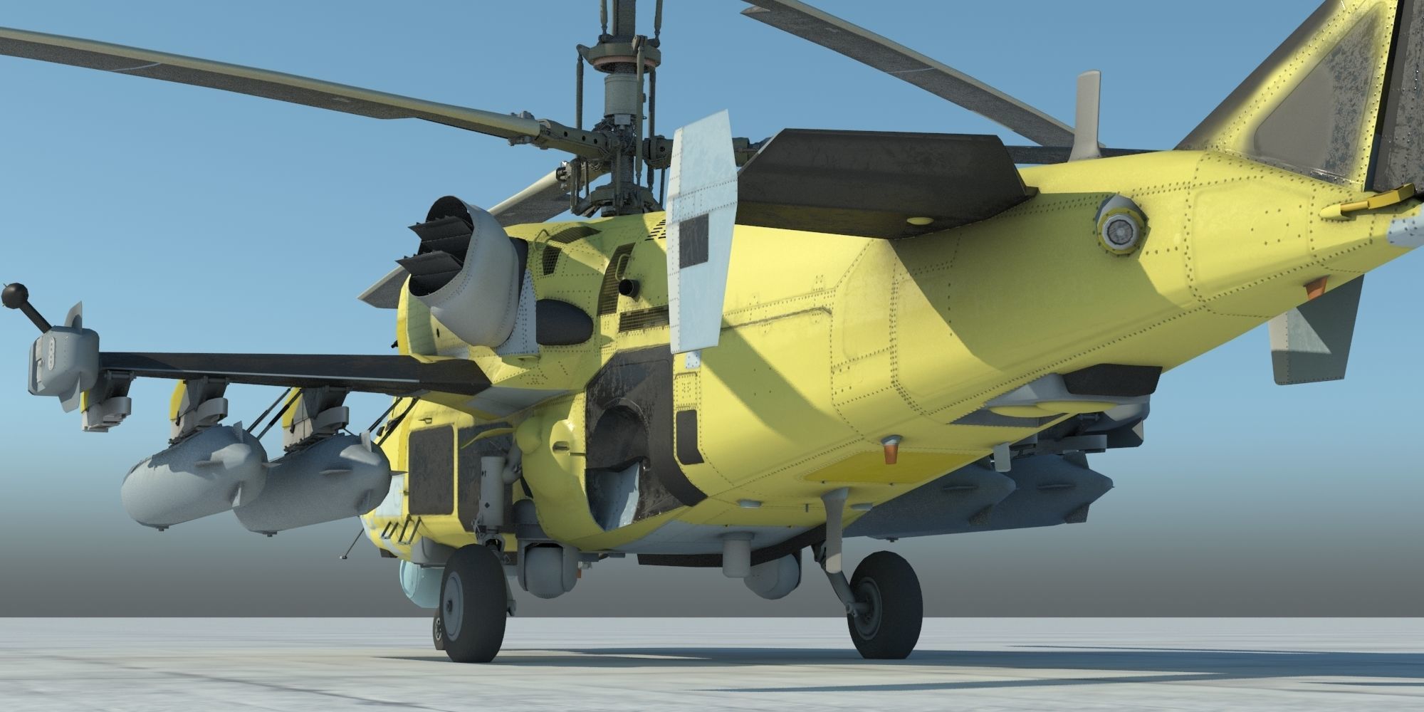 3D model Russian attack helicopter Kamov Ka-52 Hokum B Alligator 3D ...