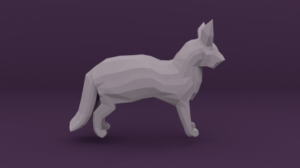 3D model Low Poly Unique Cat 3D Model VR / AR / low-poly | CGTrader