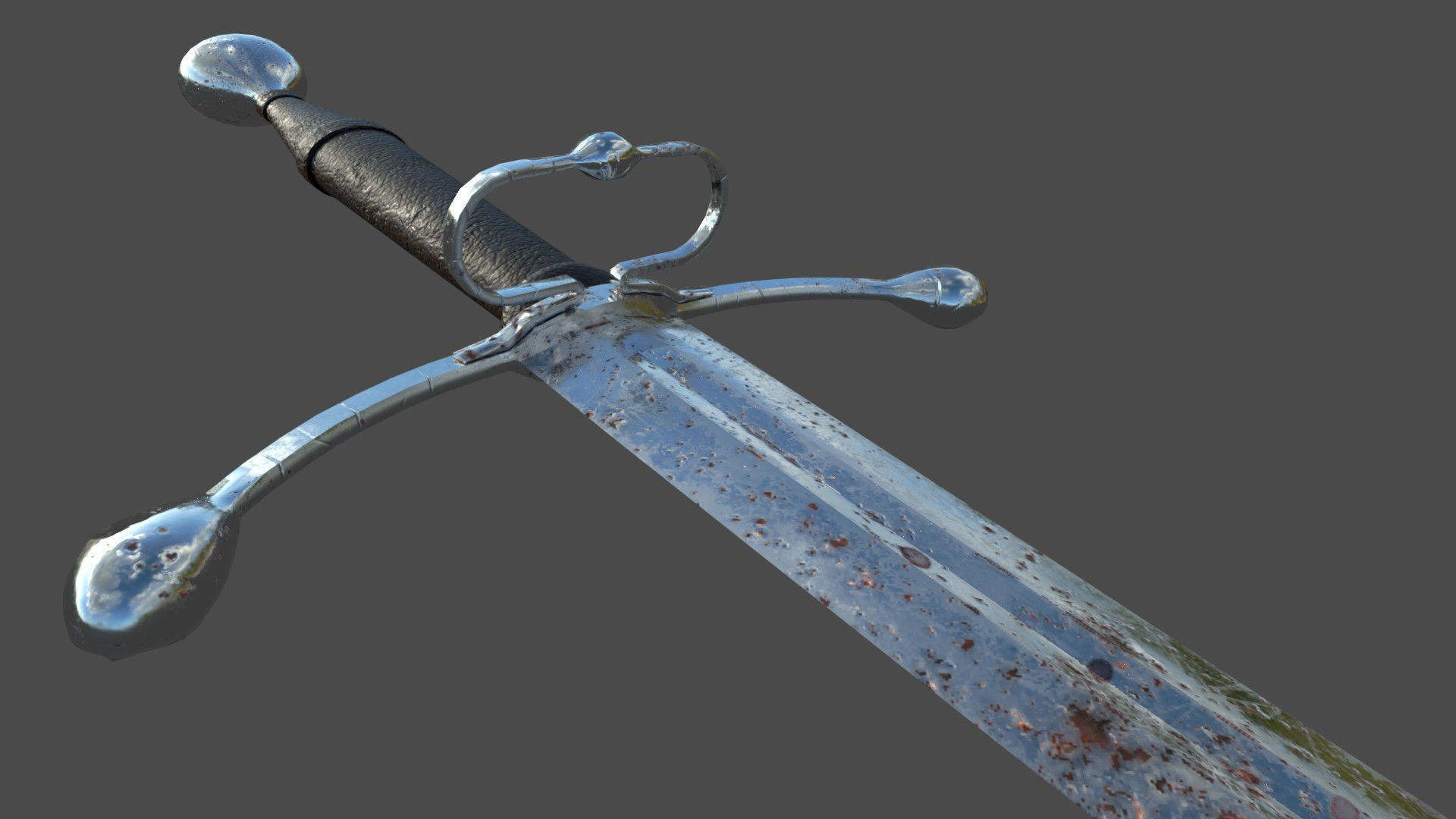 3D model Battle-worn Bastard Sword VR / AR / low-poly | CGTrader
