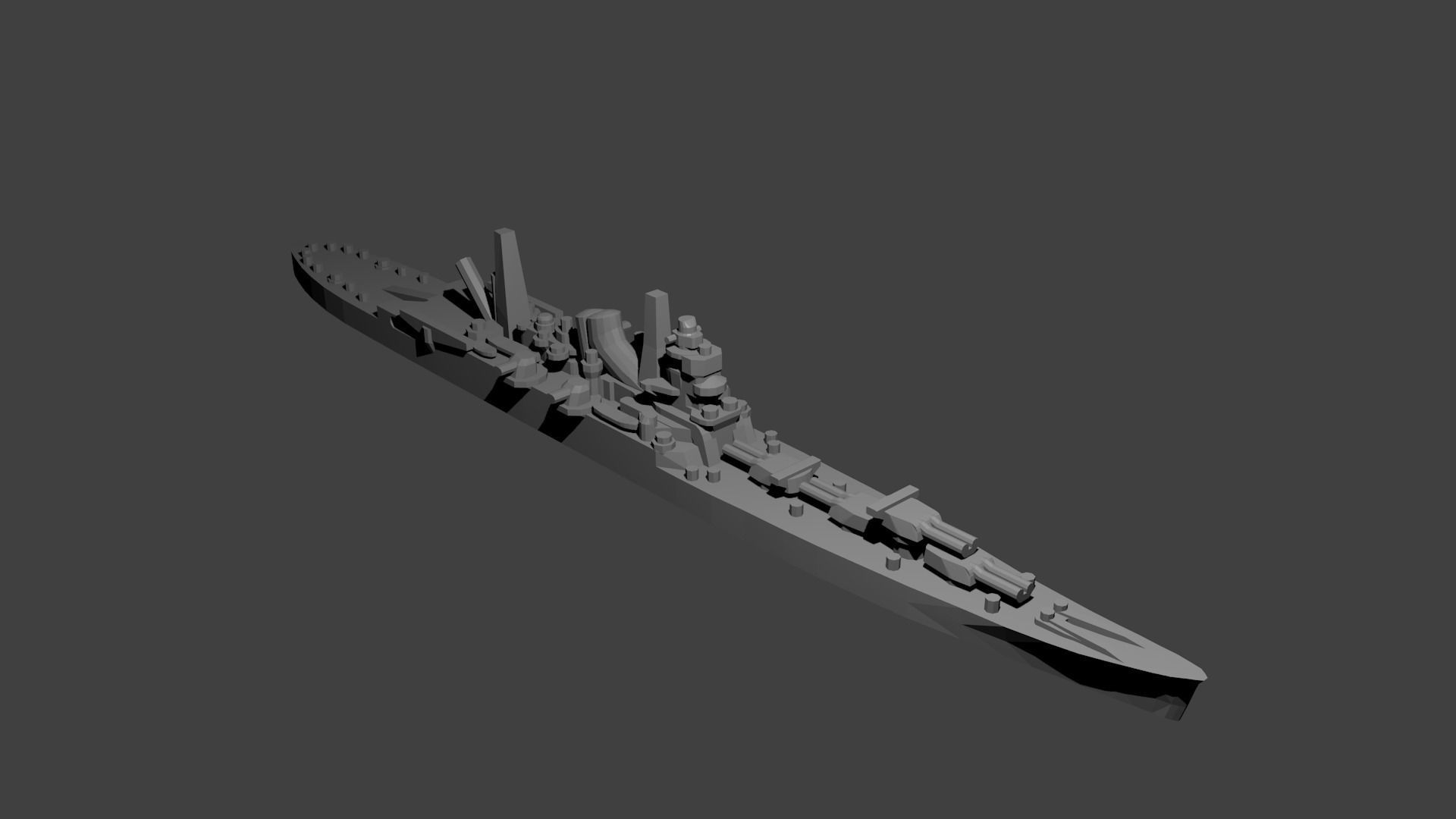 Japanese Tone Class Cruiser Warship 3D model 3D printable | CGTrader