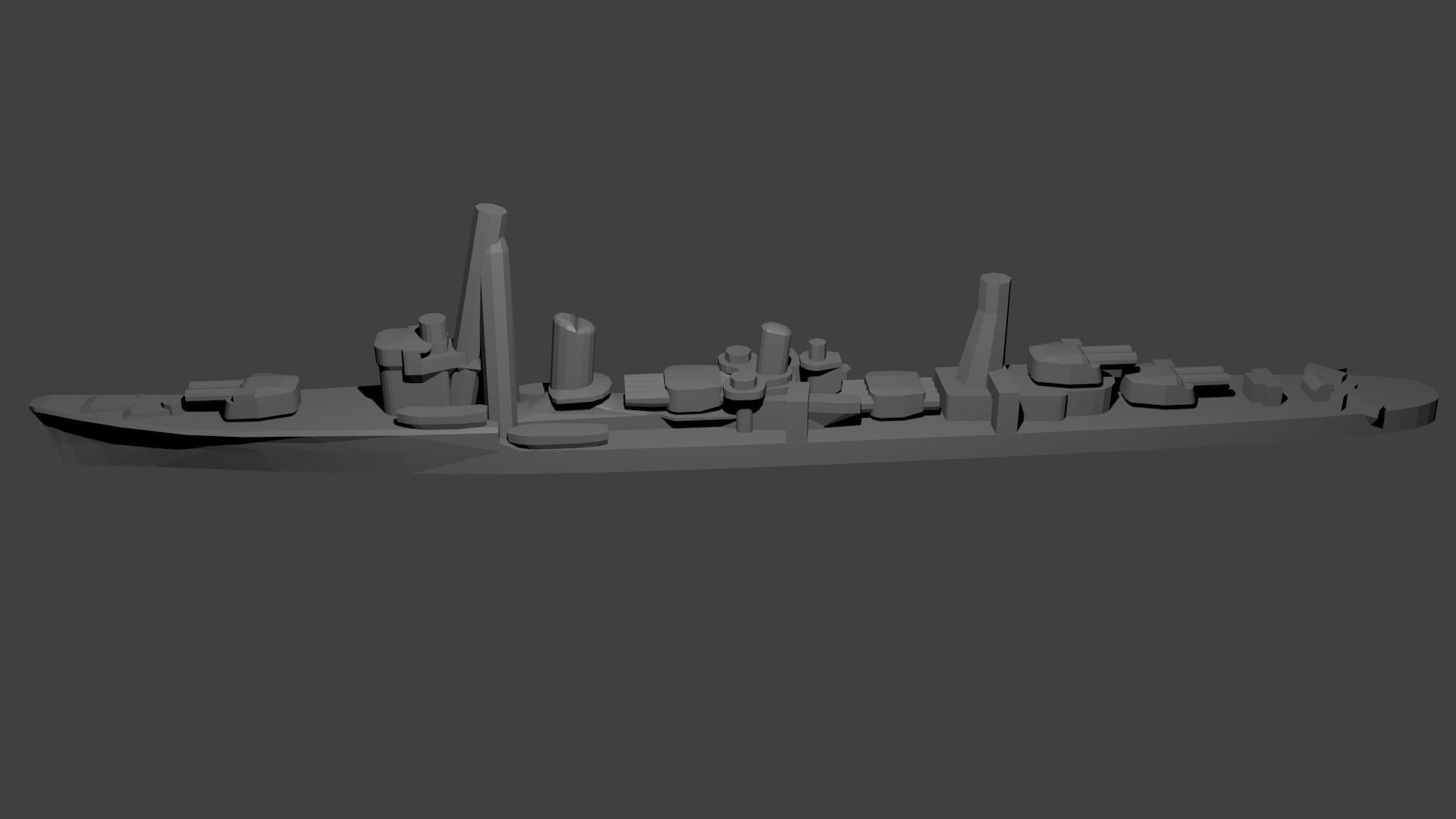 Japanese Asashio Class Destroyer Warship 3D model 3D printable | CGTrader