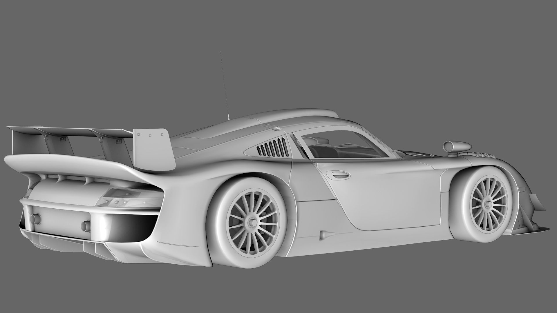 3d Model Porsche 911 Gt1 1997 Vr Ar Low Poly Cgtrader