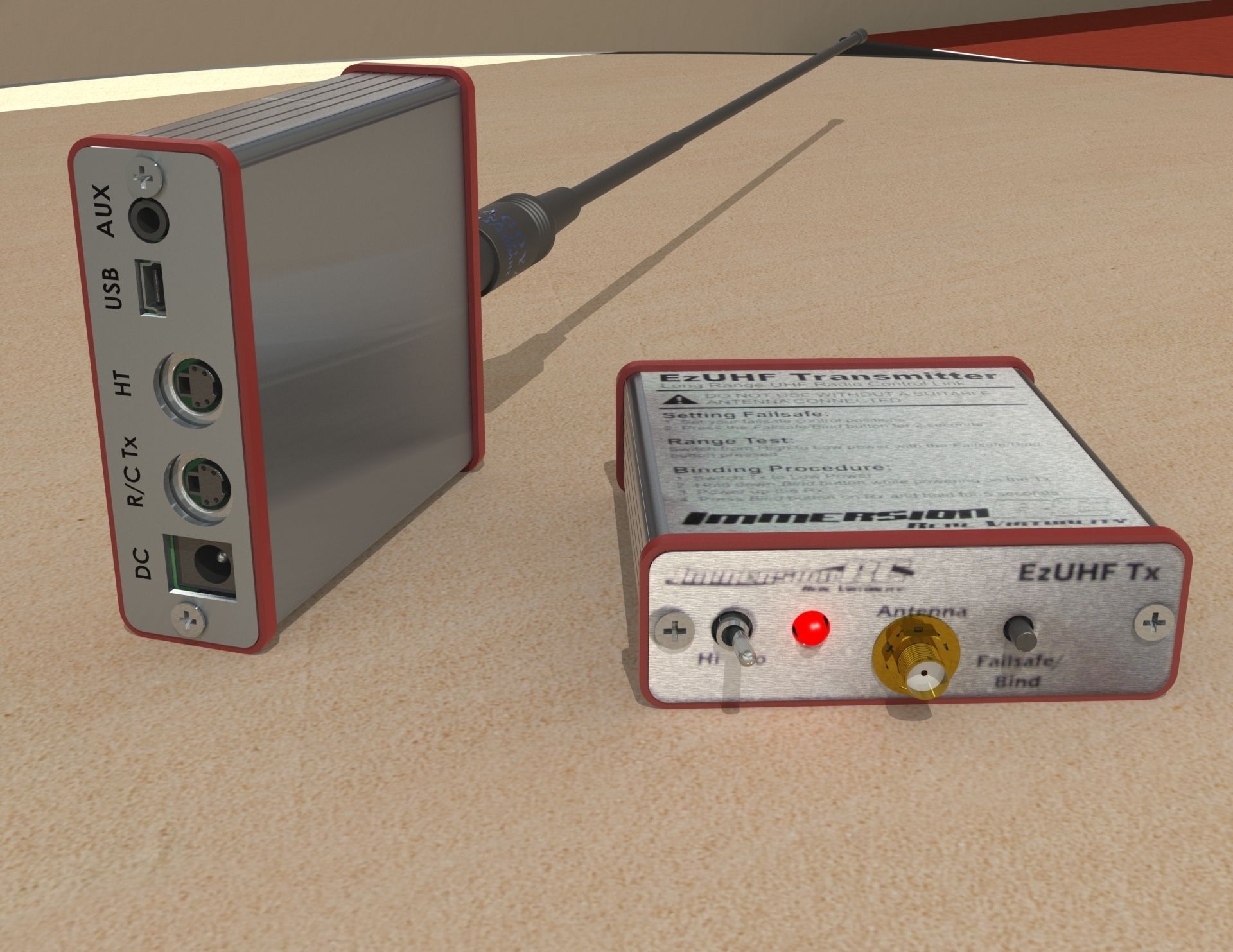 Transmitter radio and receiver on table free 3D model | CGTrader