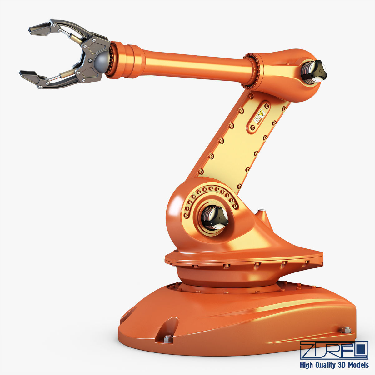 Industrial Robot Orange 3D model | CGTrader