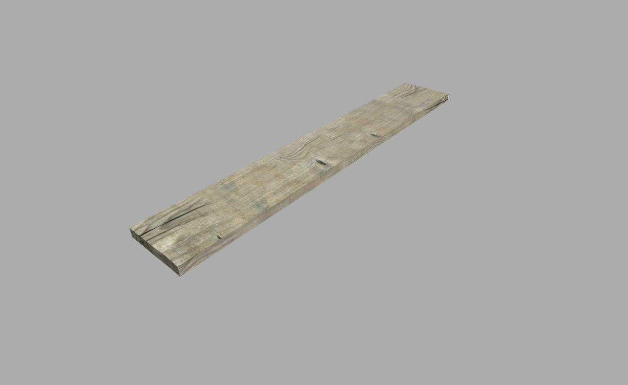 3D model low poly wood plank VR / AR / low-poly | CGTrader