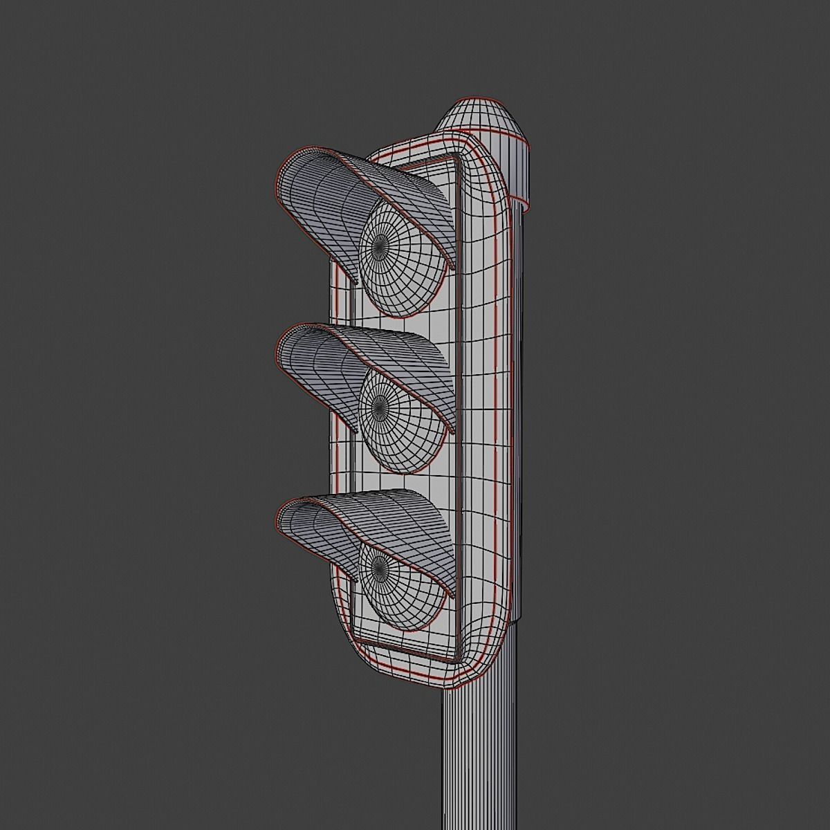 Single Head Traffic Light 3D model | CGTrader